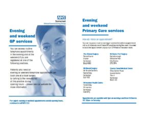 Improving Access Poster. – Millbrook Surgery Castle Cary