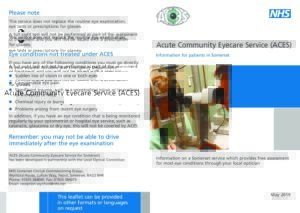 ACES Information Leaflet May 2019 – Millbrook Surgery Castle Cary